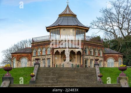 The Pavilion, Menses Park, Wigan, England. 19th century Victorian ...
