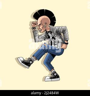 A cartoon illustration of a punk dancing Stock Vector Image & Art - Alamy