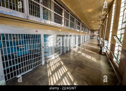 high down prison prison cell Stock Photo - Alamy