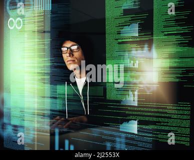 Young men who use a computer Stock Photo - Alamy