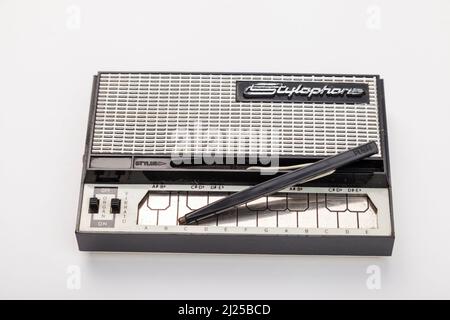 The Stylophone is a miniature analog stylus-operated keyboard Stock ...