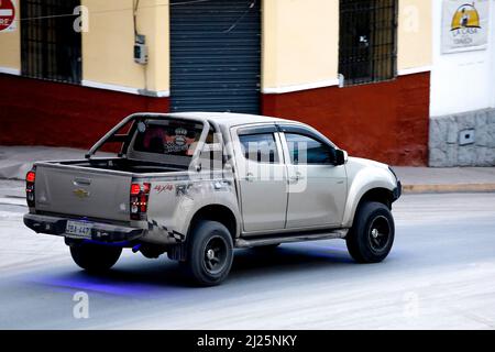Vocanic ash covering buildings and street in Riobamba, Ecuador Stock ...