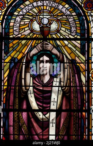 Pothin Stained Glass Saint Pothin Church Lyon France Stock Photo - Alamy