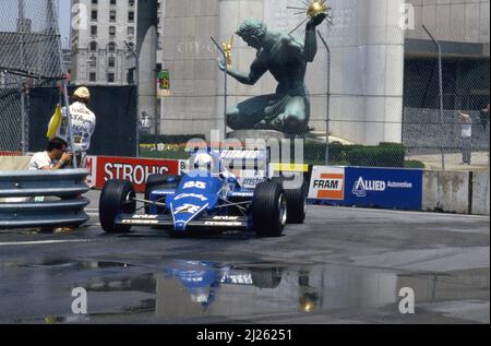 Andrea de Cesaris (ITA) Ligier JS25 Renault Stock Photo - Alamy