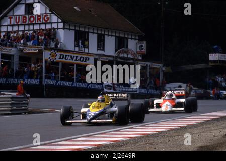 Keke Rosberg (FIN) Williams FW10 Honda 1st position Stock Photo - Alamy