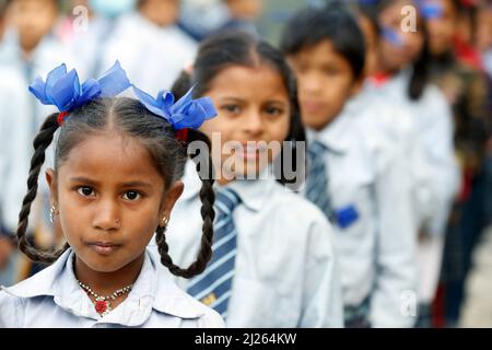 Primary school. Girls in playground Stock Photo - Alamy