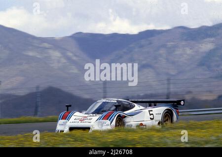 Mauro Baldi (ITA) Bob Wollek (FRA) Lancia Lc2 GrC1 Martini Racing Stock ...
