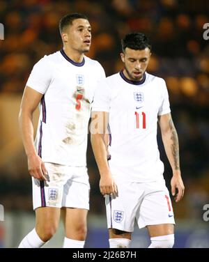 Sam Greenwood #29 of Middlesbrough during the pre match warm up ahead ...
