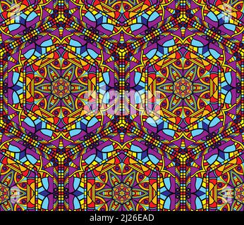 Seamless repeating oriental pattern. Mandala illustration Stock Vector ...