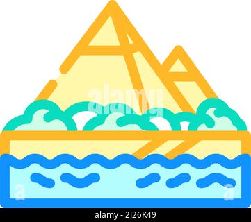 nile river color icon vector. nile river sign. isolated symbol ...