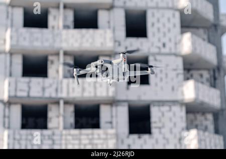 Drone flight near concrete structures. Observations on construction ...