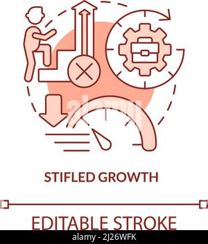 Stifled growth concept icon Stock Vector Image & Art - Alamy
