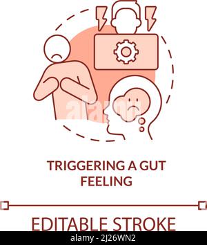 Triggering gut feeling concept icon Stock Vector Image & Art - Alamy