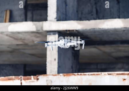 Drone flight near concrete structures. Observations on construction ...