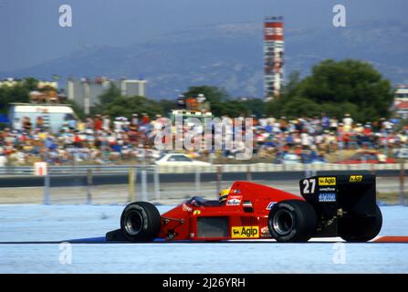 Michele Alboreto (ITA) Ferrari F186 Stock Photo - Alamy