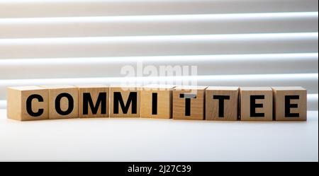 COMMITTEE word made with building blocks Stock Photo - Alamy