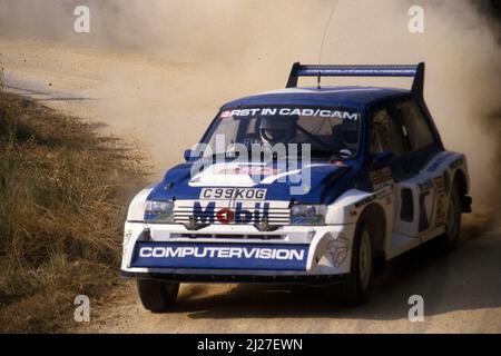Malcolm Wilson (GBR) Nigel Harris (GBR) Austin Rover MG Metro 6R4 GrB ...