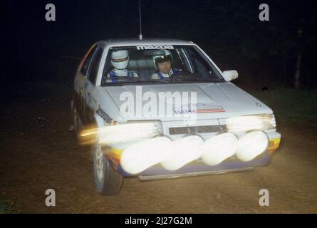 Rod Millen (NZ) John Bellefleur (CDN) Mazda Familia 4WD GrA Crc Mazda ...