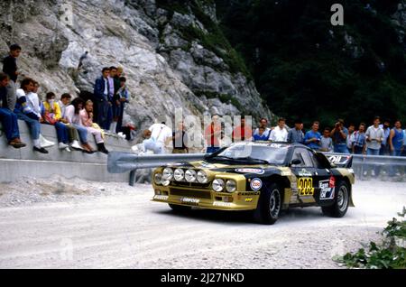 Piero Liatti (ITA) Gianfranco Imerito (ITA) Lancia Rally 037 GrB ...