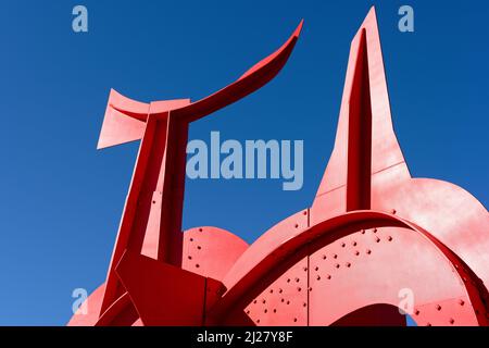 Detail of the sculpture by Alexander Calder, Le Hallebardier (1971) at ...