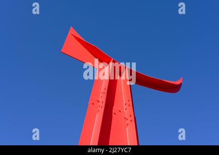 Detail of the sculpture by Alexander Calder, Le Hallebardier (1971) at ...