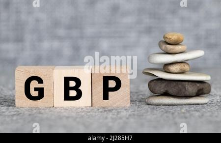 Start word concept, text GBP on wooden block Stock Photo - Alamy