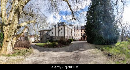 old castle in Lich , Germany. Lich still has an nearly undestroyed old ...