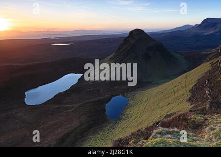 View of Loch Cleat at Dawn from the Trotternish Ridge Isle of Skye ...