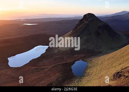 View of Loch Cleat at Dawn from the Trotternish Ridge Isle of Skye ...