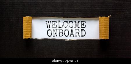 Welcome onboard and support symbol. Concept words Welcome onboard on ...