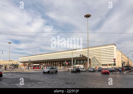 Rome, Italy - August 4, 2021: night view of the roman forum with ...