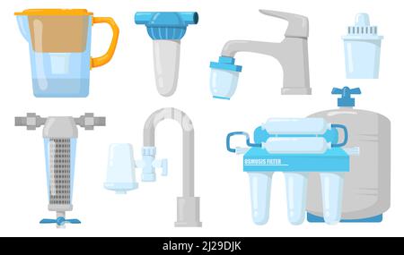 filtration water filter cartoon vector illustration Stock Vector Image ...