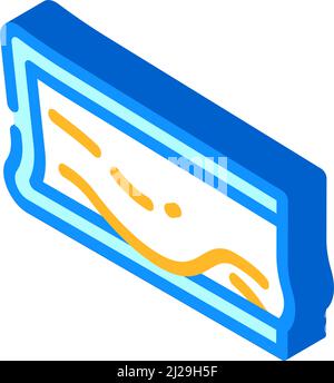 Brie cheese icon. Isometric of Brie cheese vector icon for web design ...