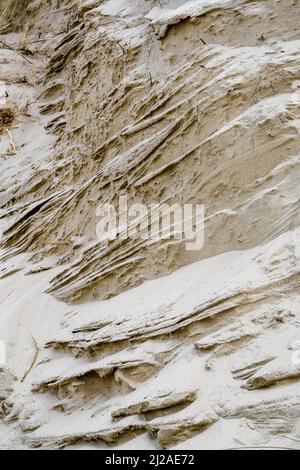 Collapsing sand dune, Bray-Dunes, Nord, Hauts-de-France, France Stock ...