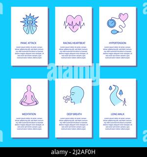 Flyer set with mental disorder symptoms and place for text. Vector ...