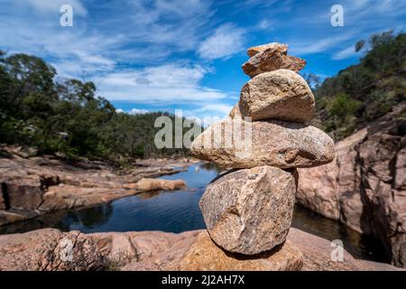 Waterfall Creek rockpools in the Mt Walsh National Park near Biggenden ...
