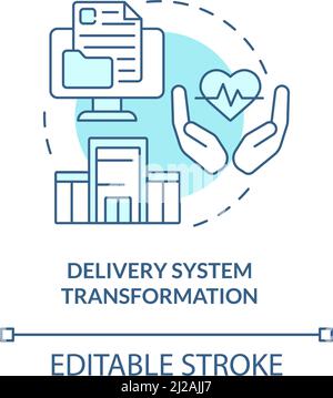 Delivery system transformation concept icon Stock Vector Image & Art ...