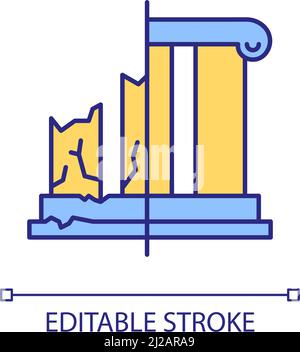 Restoration concept icon. Reconstruction of historical artifacts ...