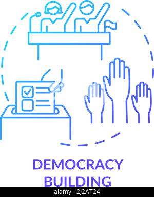 Democracy blue gradient concept icon Stock Vector Image & Art - Alamy