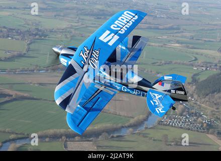 Rich Goodwin Jet Pitts Special biplane ‘G-JPIT’ performing fast and ...