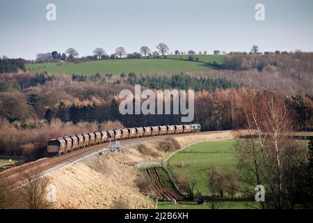 Freightliner class 66 locomotive 66951 hauling a merry go round coal ...