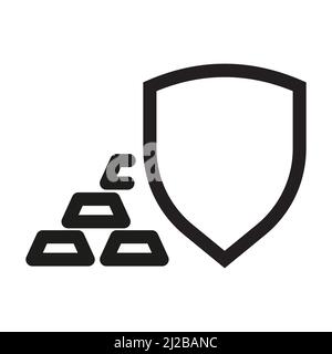 Shield icon. Simple style bank big sale poster background symbol ...