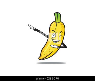 Cartoon character of banana with what expression. Vector illustration ...