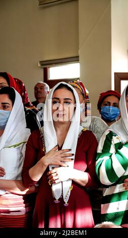 Anatolian Alevi Muslims have gathered in the Djemevi in Izmir, Turkey ...