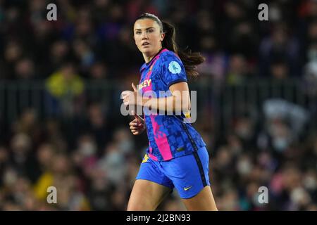 Ingrid Engen of FC Barcelona in action during the Spanish Women league ...