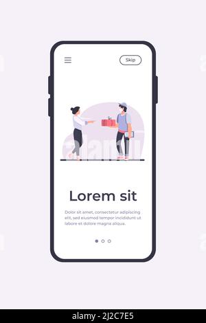 guy receiving a package Stock Vector Image & Art - Alamy