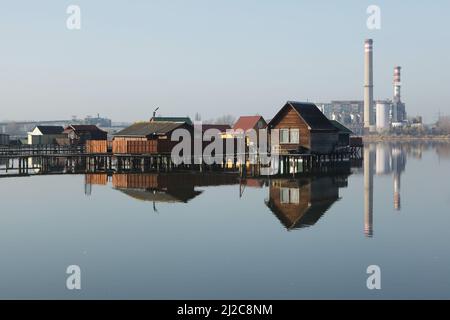 Bokod floating village near Oroszlány in Hungary Stock Photo - Alamy
