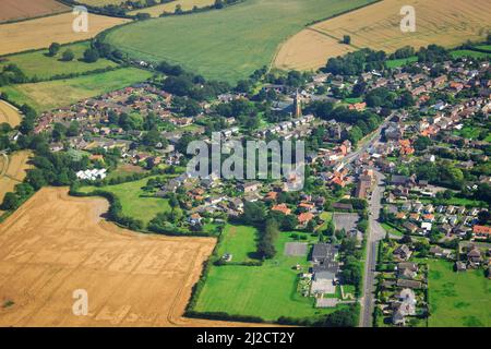 Aerial view of Binbrook village, Lincolnshire. UK Stock Photo - Alamy
