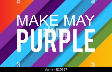 Make May Purple. Annual stroke awareness month vector template for ...
