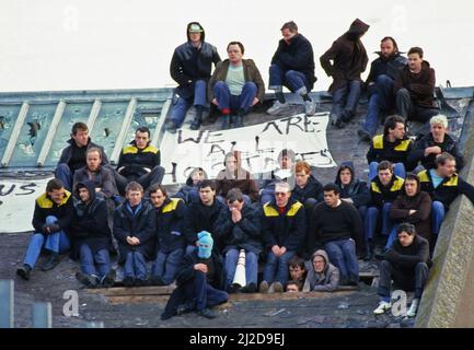 Riot Scenes at Peterhead Prison. Prisoners hold Prison Officer Hostage ...
